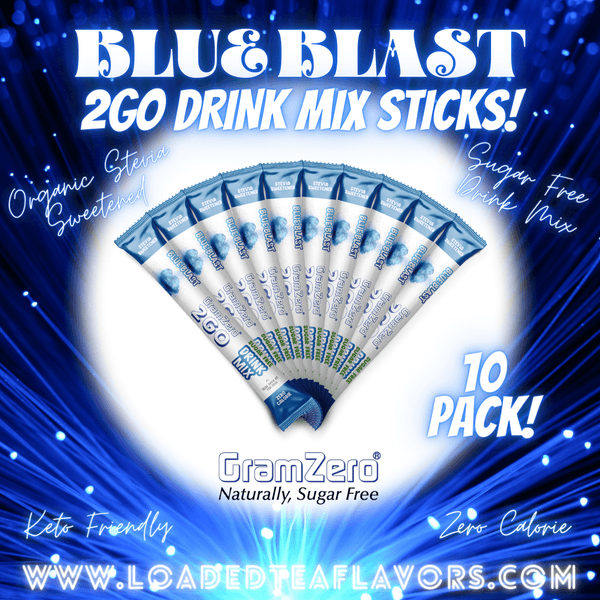 BLUE BLAST Stevia Water Flavor Packets 🚀 Sugar Free Flavoring Packets ...