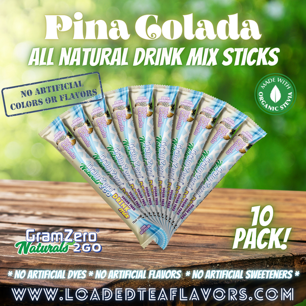 PINA COLADA ALL-NATURAL Stevia Water Flavor Packets 🍹 Sugar Free Flavo ...