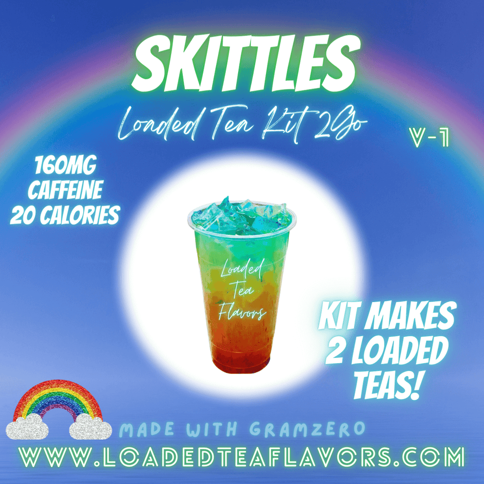 Skittles® Flavored 🍬 Loaded Tea Kit 2GO ~ Makes 2-32oz Teas – Loaded ...